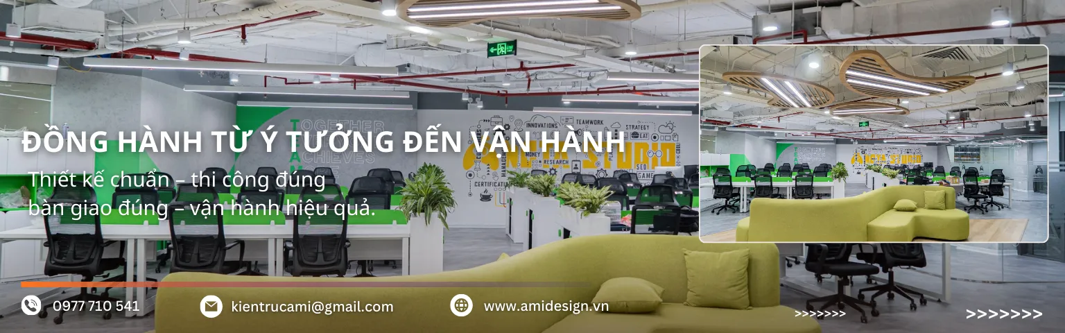 Thiết kế nội thất văn phòng tại Hà Nội- Ami Design